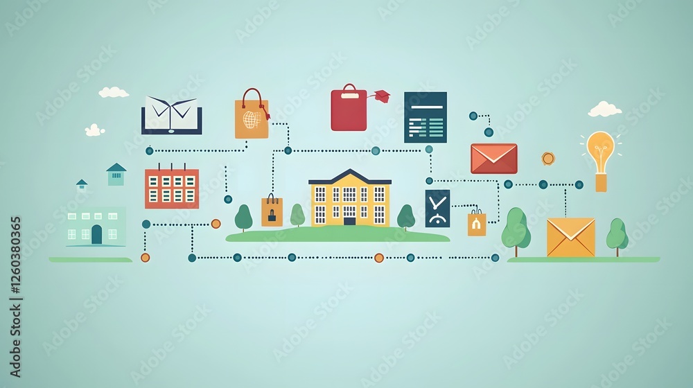 Innovative workflow visualization business office background wallpaper ...