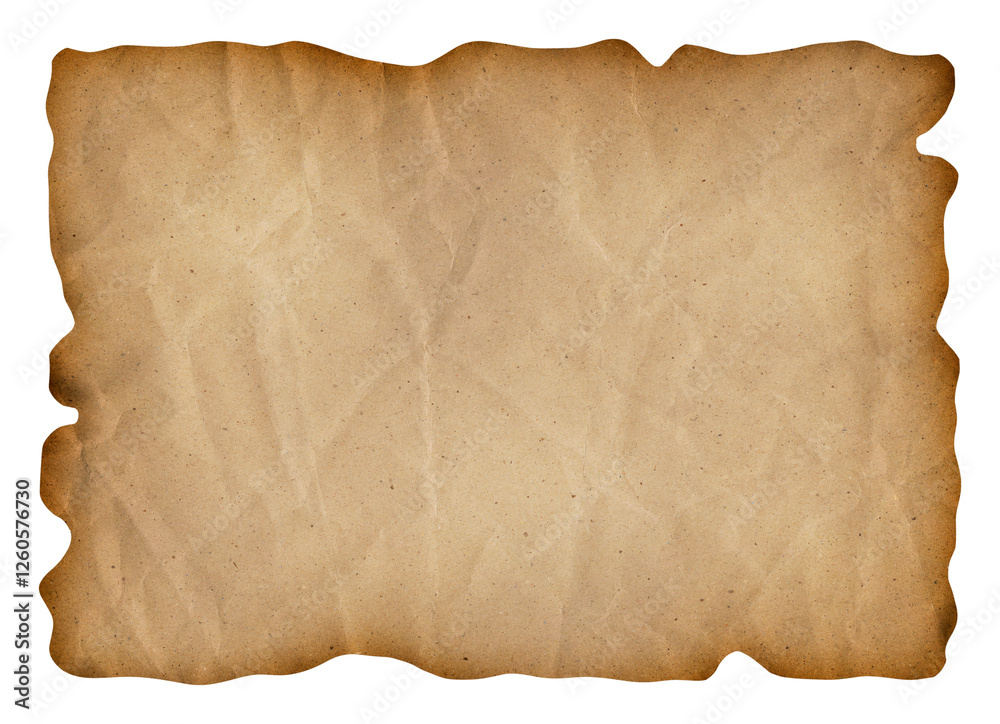 realistic treasure map, paper scroll template, isolated, extracted on ...