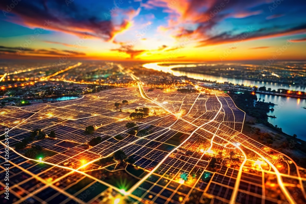 Double Exposure: Newark, California Detailed Map Overlayed on Cityscape ...
