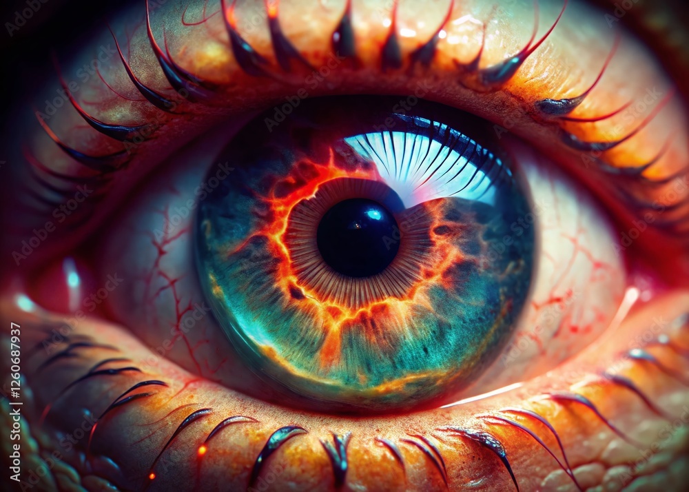 Tilt-Shift Photo of Eye with Subconjunctival Hemorrhage - Medical ...