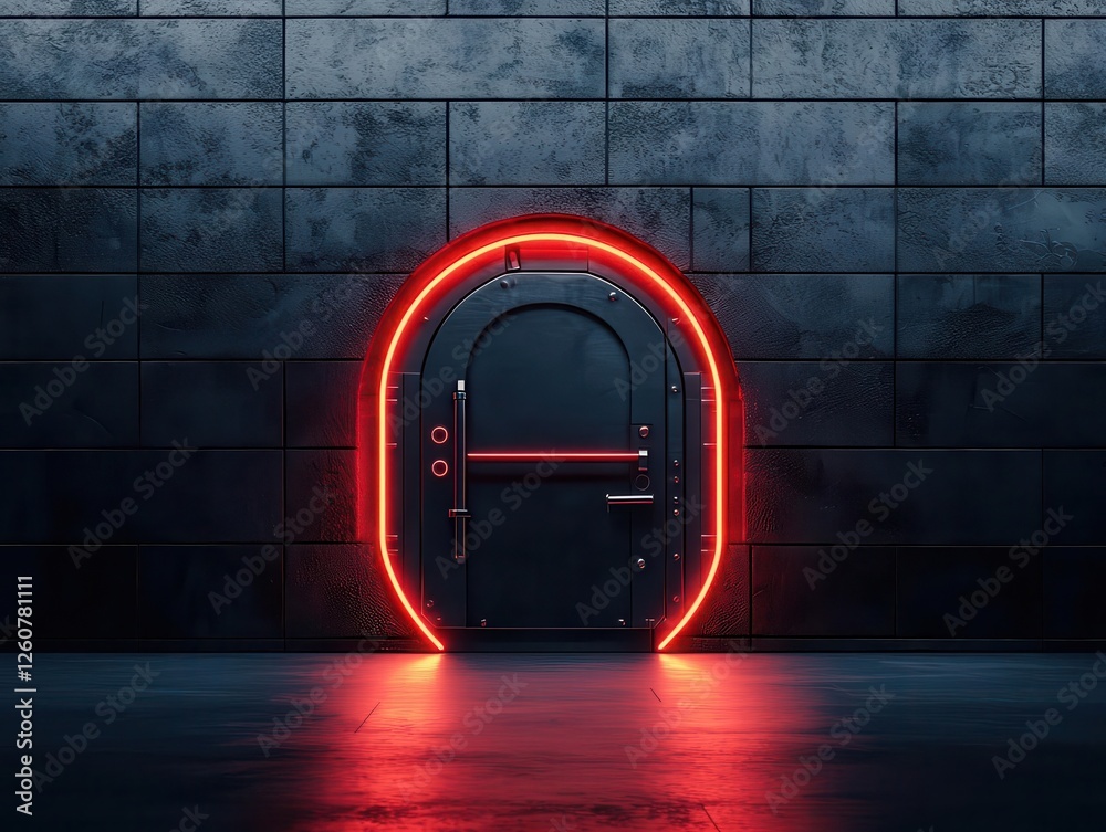 Stylized vault door glowing with sovereign bond symbols, Government ...
