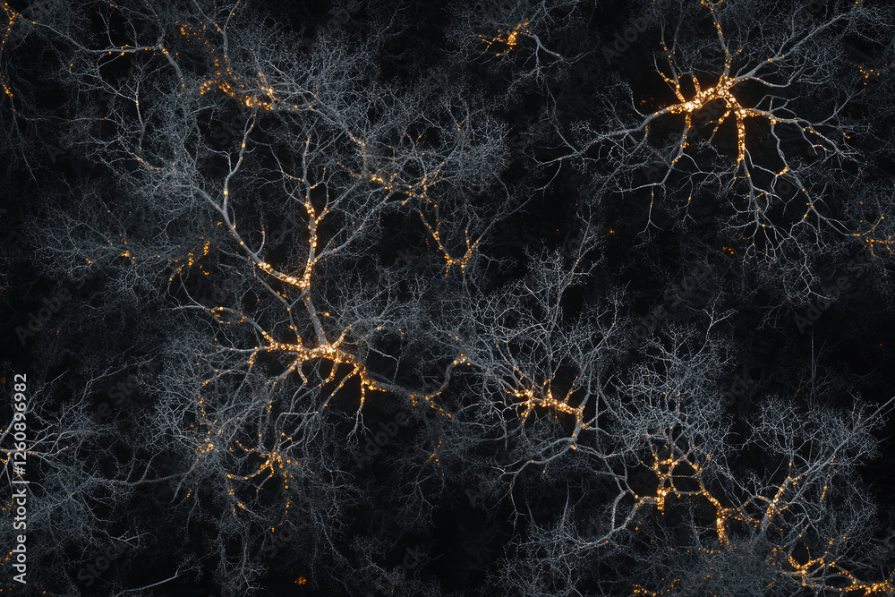 Highly detailed neural network with branching dendrites and ...