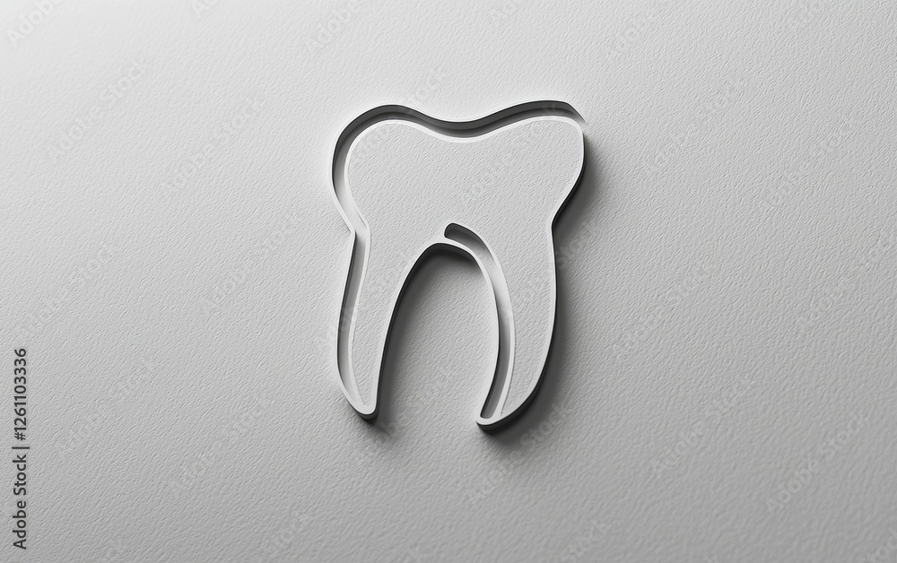 Simple dental logo design featuring a stylized tooth shape in a clean ...
