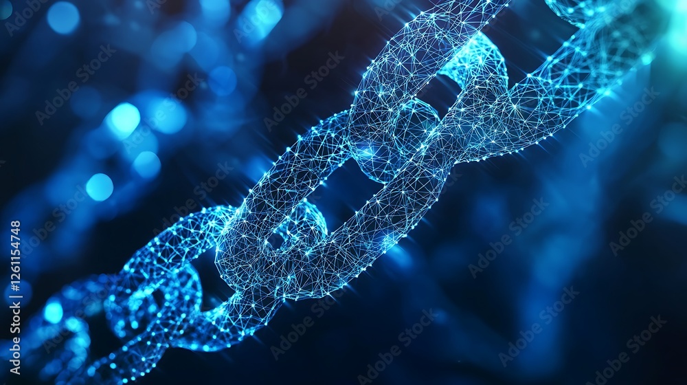 Blockchain technology concept, showcasing the digital and decentralized ...