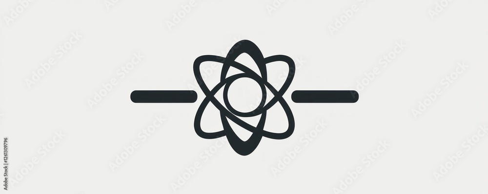 Simplified outline icon of an electron, atom, molecule, and ion for ...