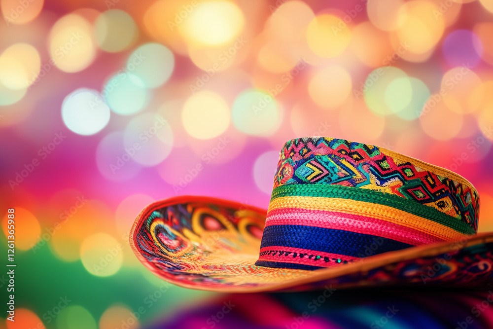 5 de mayo Batalla de Puebla en México. Día de muertos. Colores y gorro ...