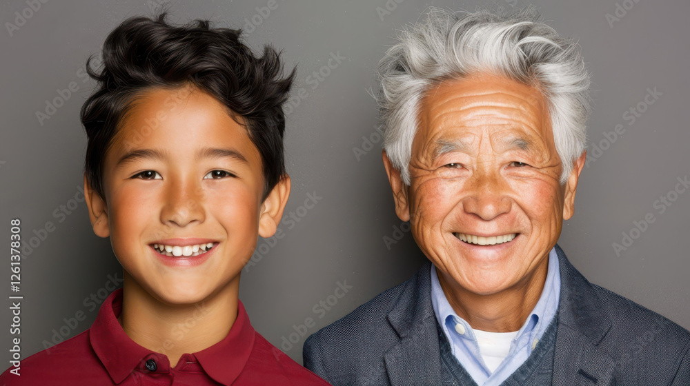 A heartfelt portrait series shows an Asian male evolving from a ...