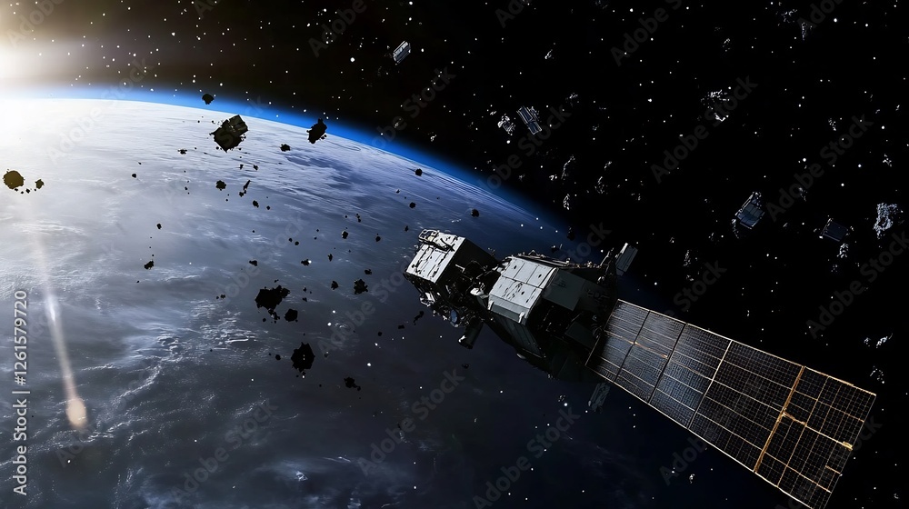 AI driven orbital debris removal technology cleaning space junk from ...