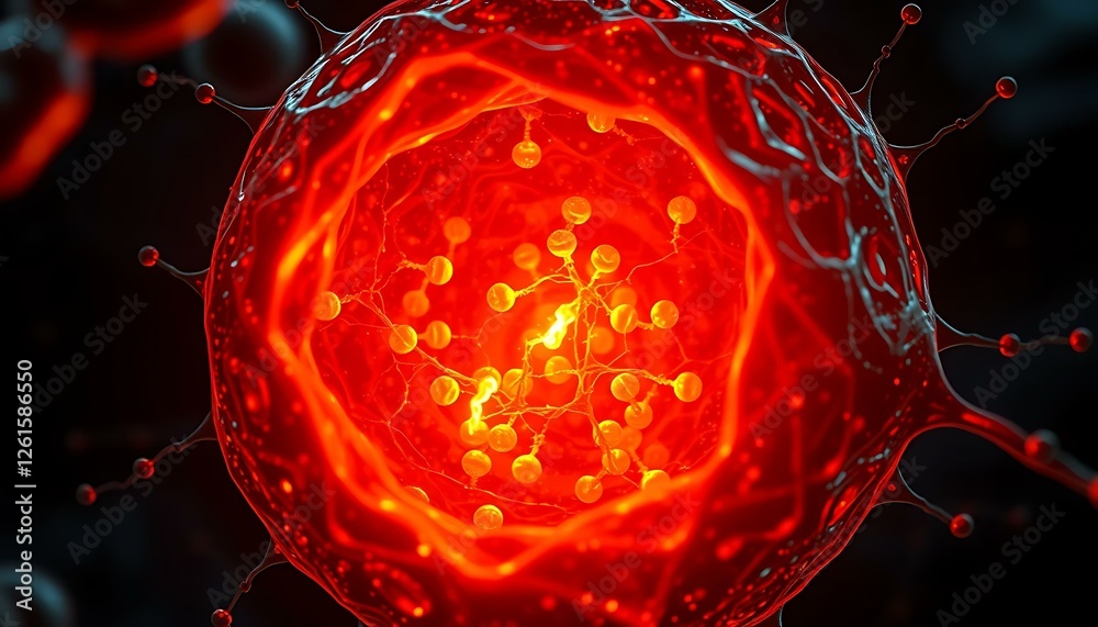 Stunning Microscopic View: Cell Replication & Division Process Stock ...