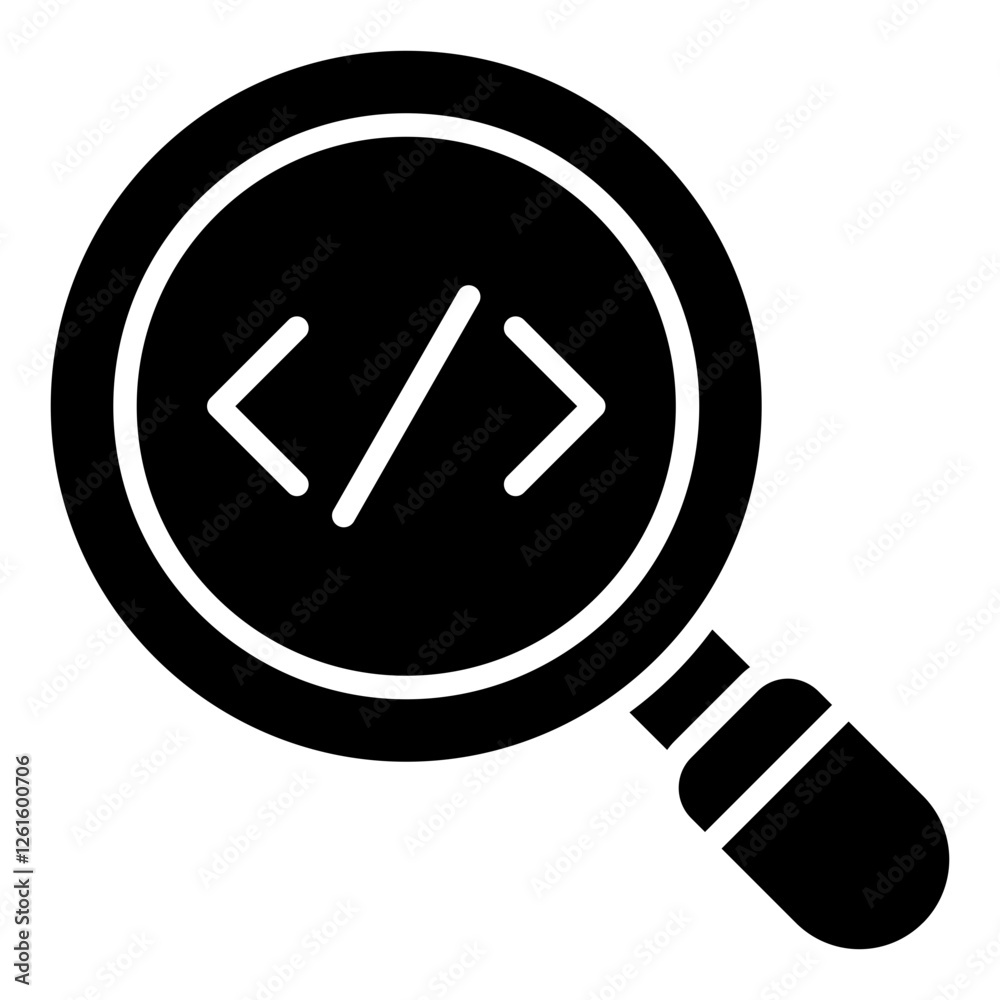 Code Review Icon. Vector Illustration. Symbol of Programming ...