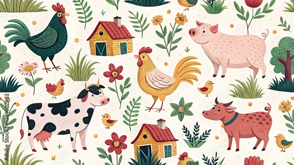 Farm Animal Science Illustrations: Educational Charts & Diagrams for ...