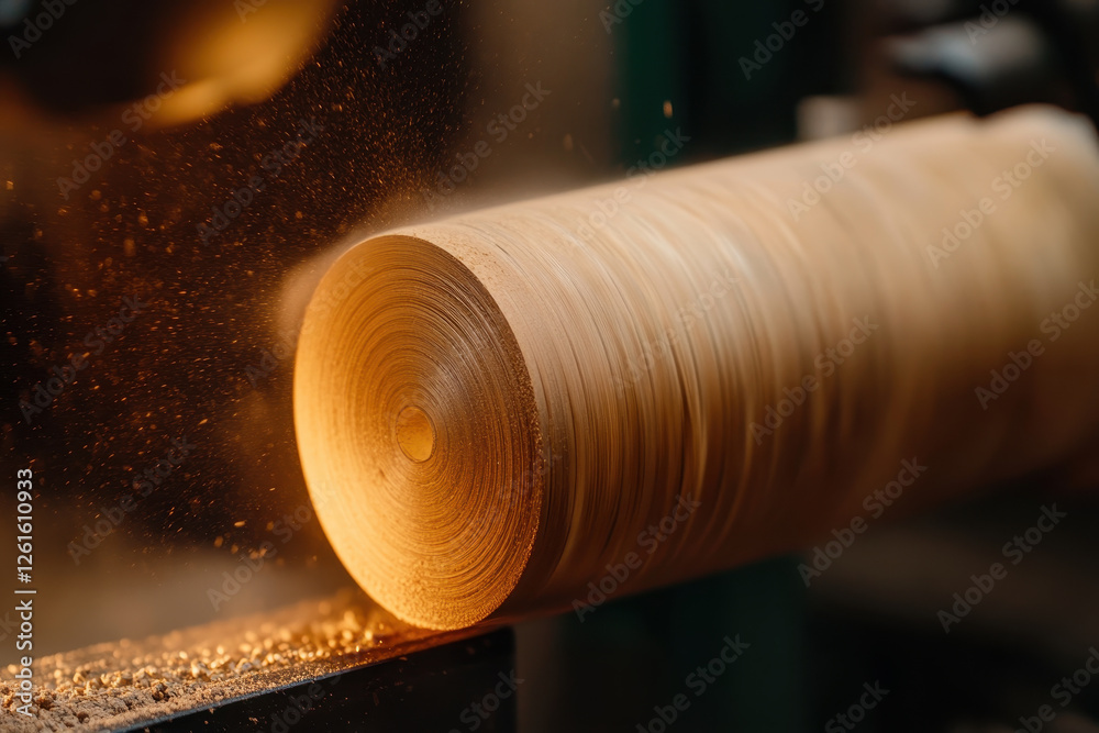 Metalworking CNC milling machine. Hi-technology machining concept. Wood ...