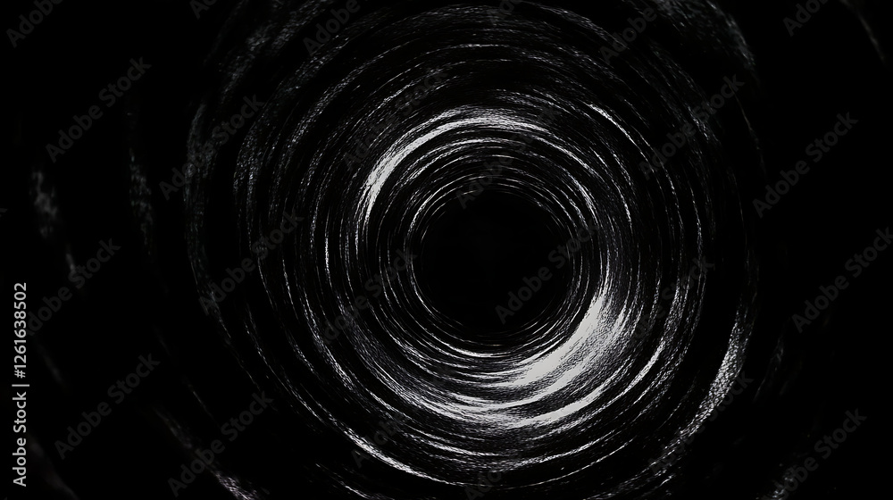 Ethereal Vortex of Shadow and Light Abstract Visual Representing Depth ...