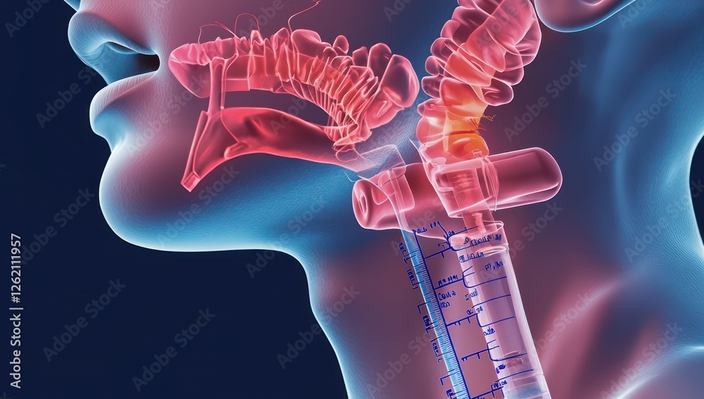 Educational diagram showing the steps of an endotracheal intubation ...