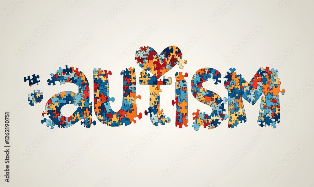Autism Awareness Campaign: Illustration featuring puzzle pieces forming ...