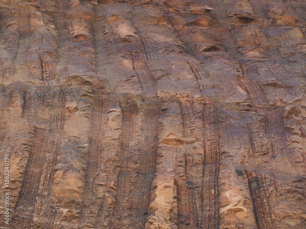 Excavation rock surfaces destroy the environment Stock Photo | Adobe Stock