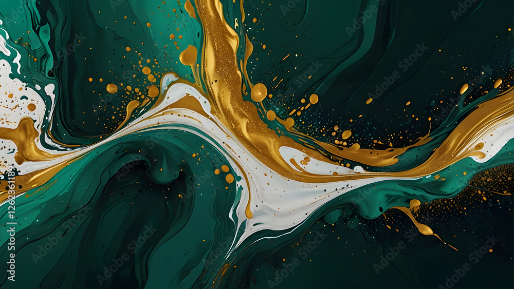 Banner with fluid art texture. Backdrop with abstract mixing paint ...