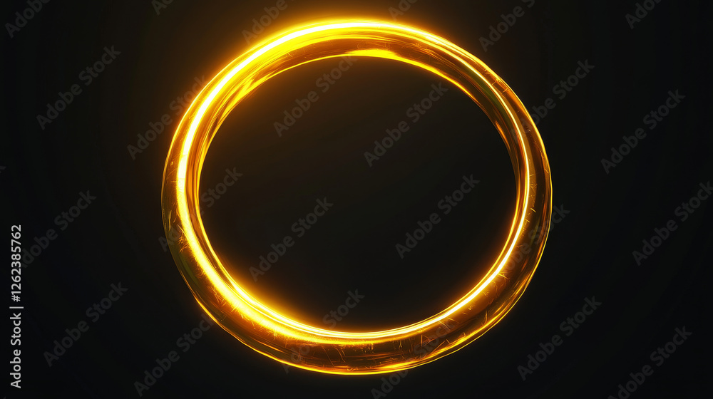 Golden ring rotate animated game sprite. Cartoon vector turning circles ...