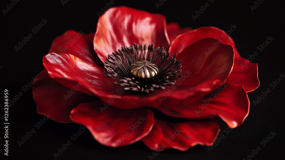 Anzac Day poppy flowers, national remembrance day of Australia and New ...