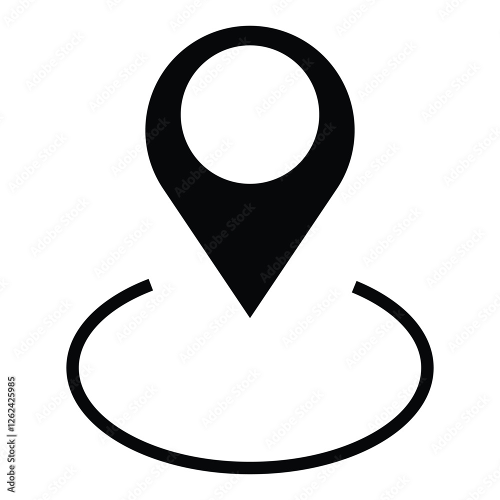 Location pin Map distance icon. start and finish route map distance sign. vector illustration ...