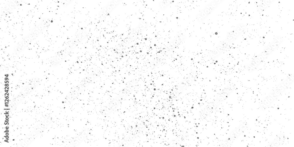 Noisy halftone dots on a dusty white background with black spray paint ...