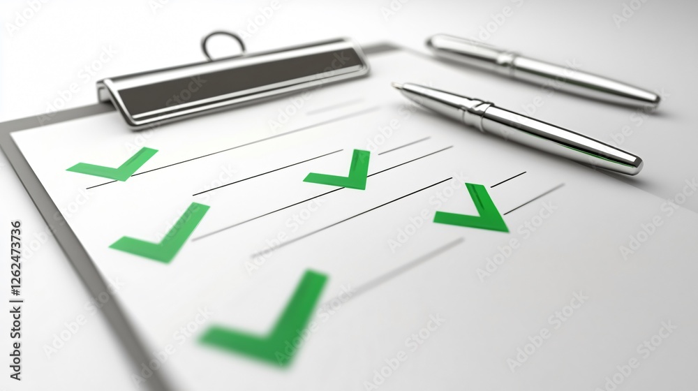 Checklist with Check Marks for Successful Project Management Stock ...