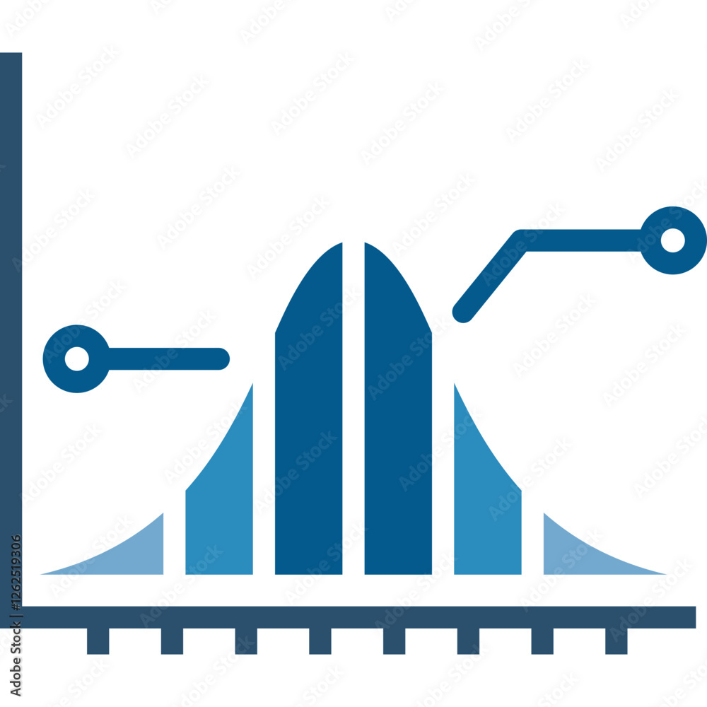 Standard Deviation icon Stock Vector | Adobe Stock