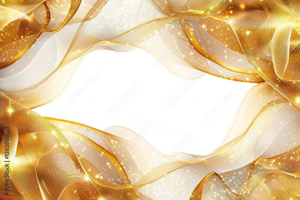 On a transparent background, a golden rectangle frame with inverted ...