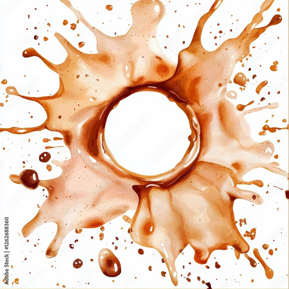 Coffee stains extracted against a transparent background. Professional ...