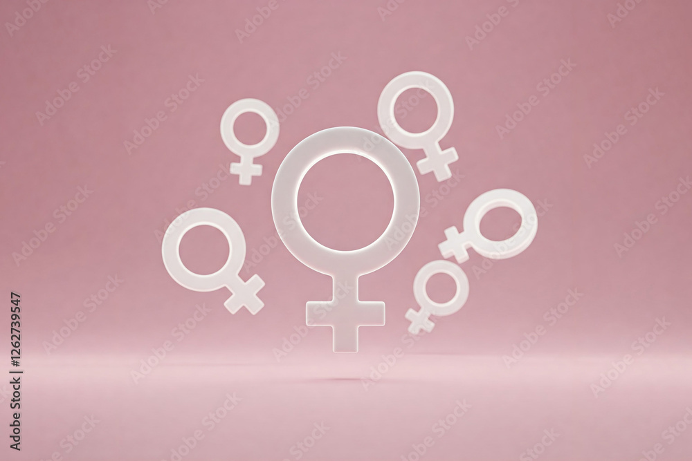3D Female Symbols, Unity, Connection, Strength of Feminine Identity ...