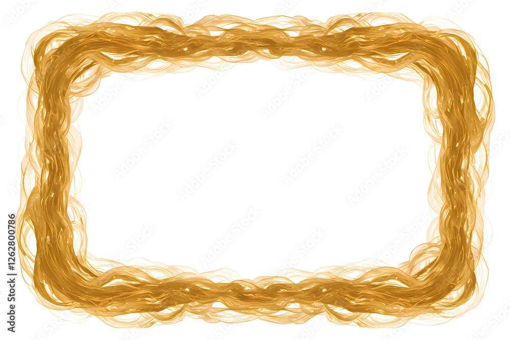 Golden flowing lines frame wispy blonde strands, soft wavy texture warm ...