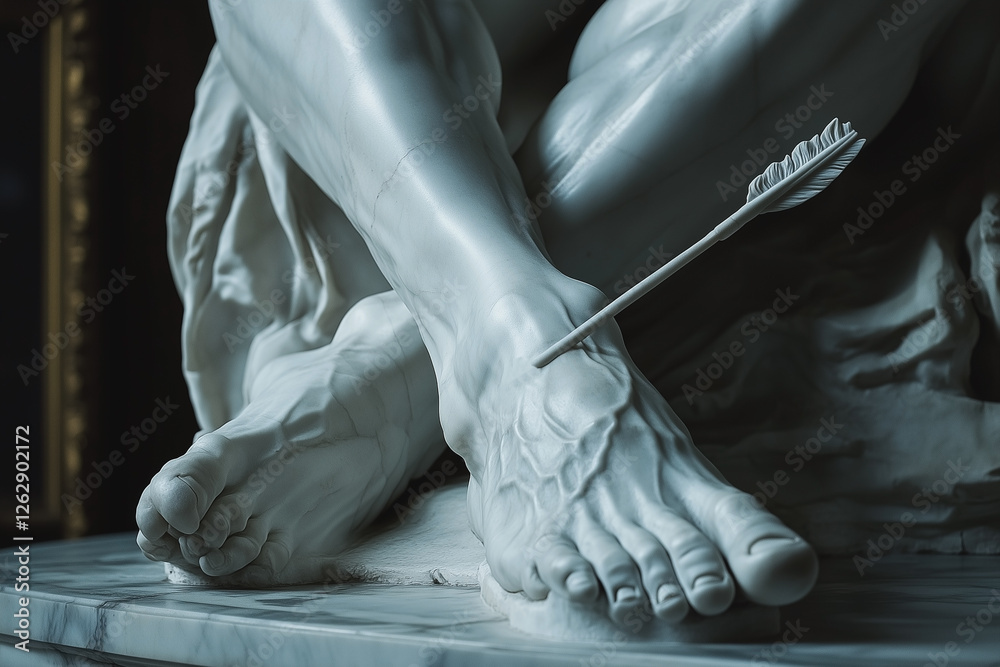 The death of Achilles, an arrow hitting Achilles in the heel. Ancient ...