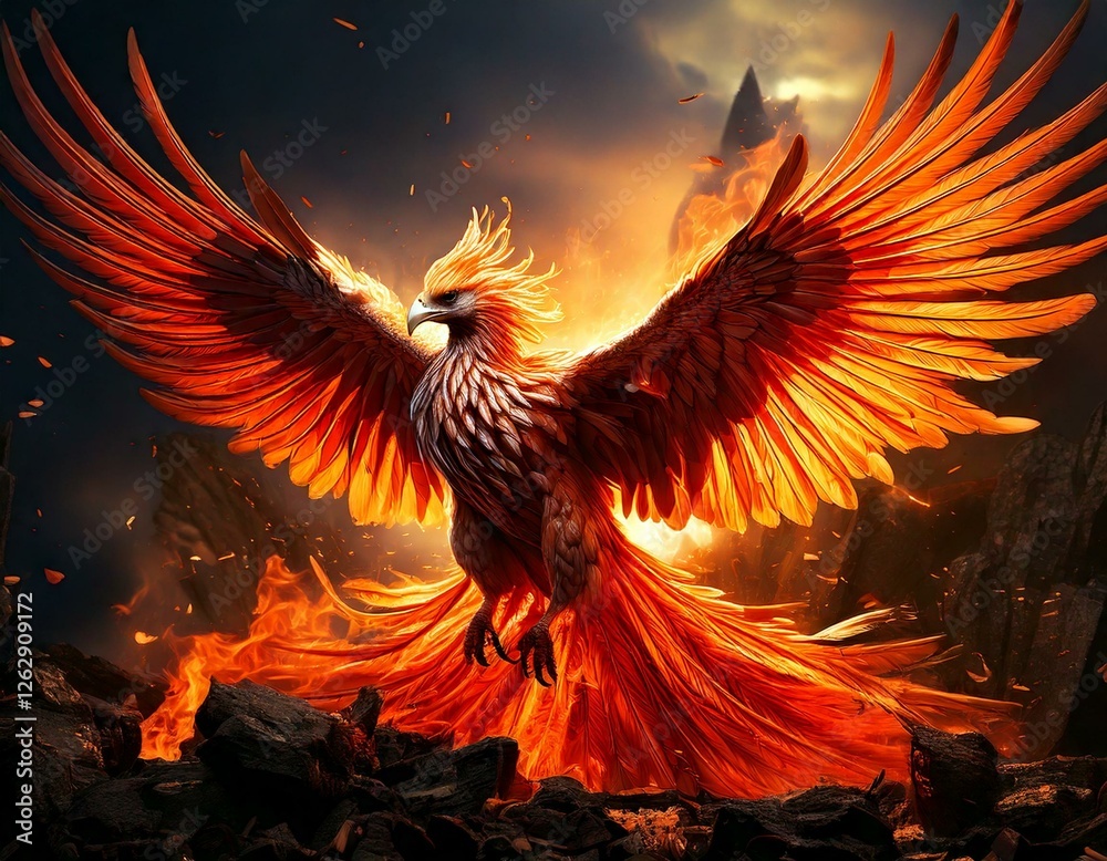 The phoenix is a mythical, immortal creature which dies in an explosion ...