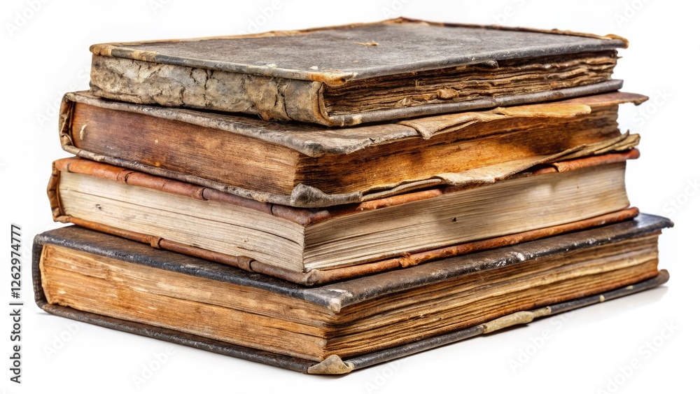 Old book stack PNG cutout: ideal for vintage food photography and ...