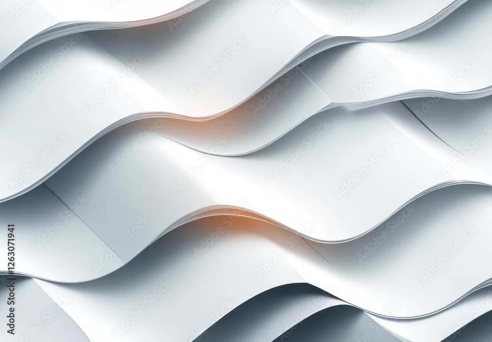 Isometric Rectangular Tag Mockup with Curved White Paper Design and ...