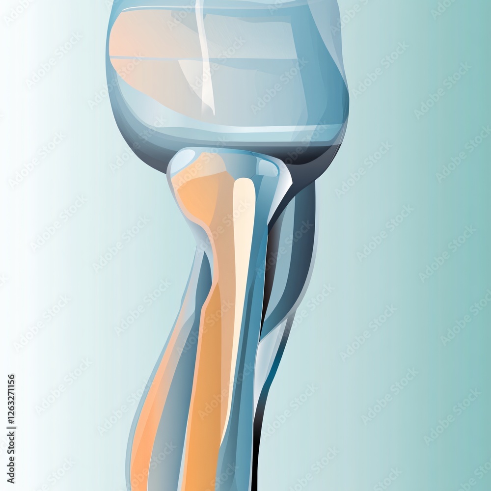 Human Elbow Joint Anatomy Medical Illustration Blue Orange Hues art ...