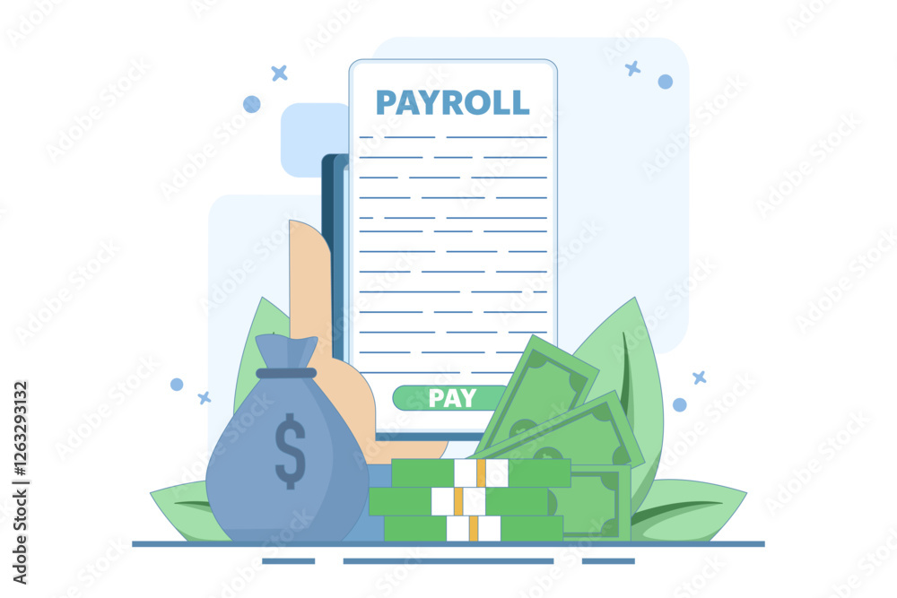 salary payment concept. Invoice paper. payroll, invoice sheet. Payroll ...