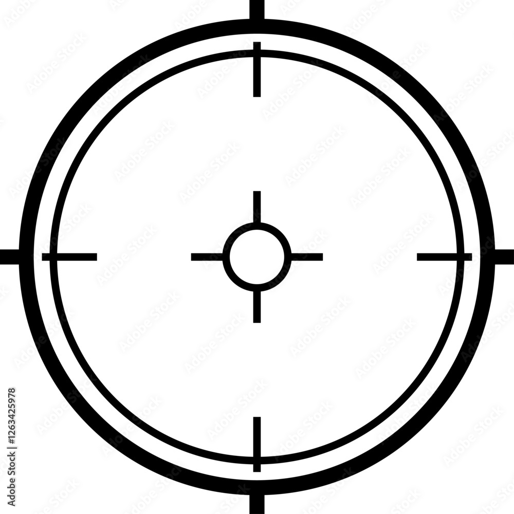 Sniper scope crosshair targeting aiming pointer mark cursor vector ...