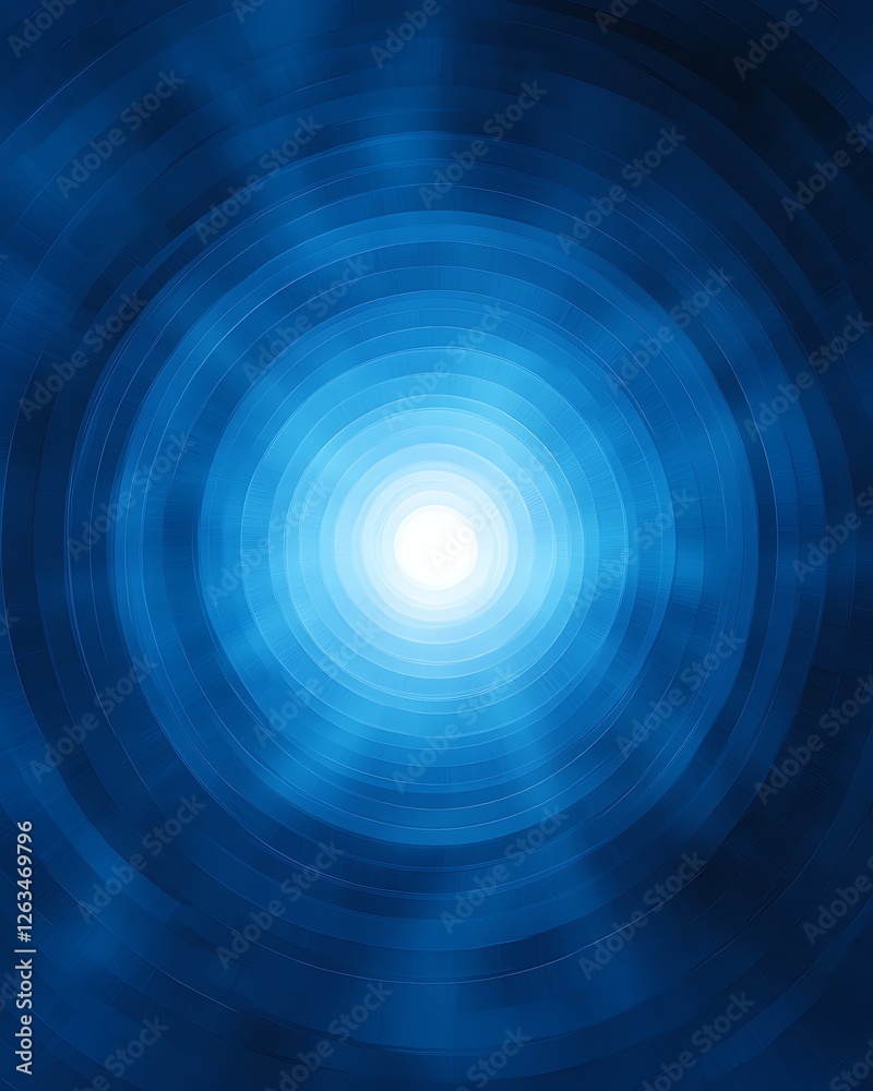 Abstract Blue Light Concentric Circles Background Stock Photo | Adobe Stock