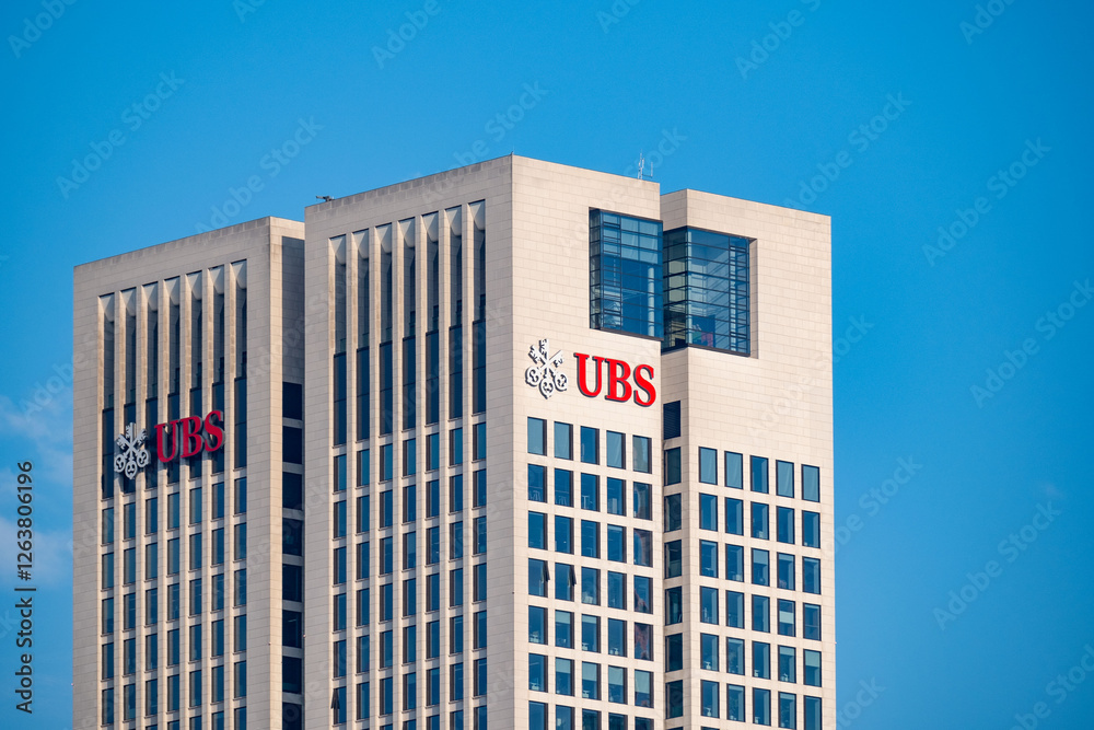 UBS bank office building, multinational banking, Swiss largest private ...