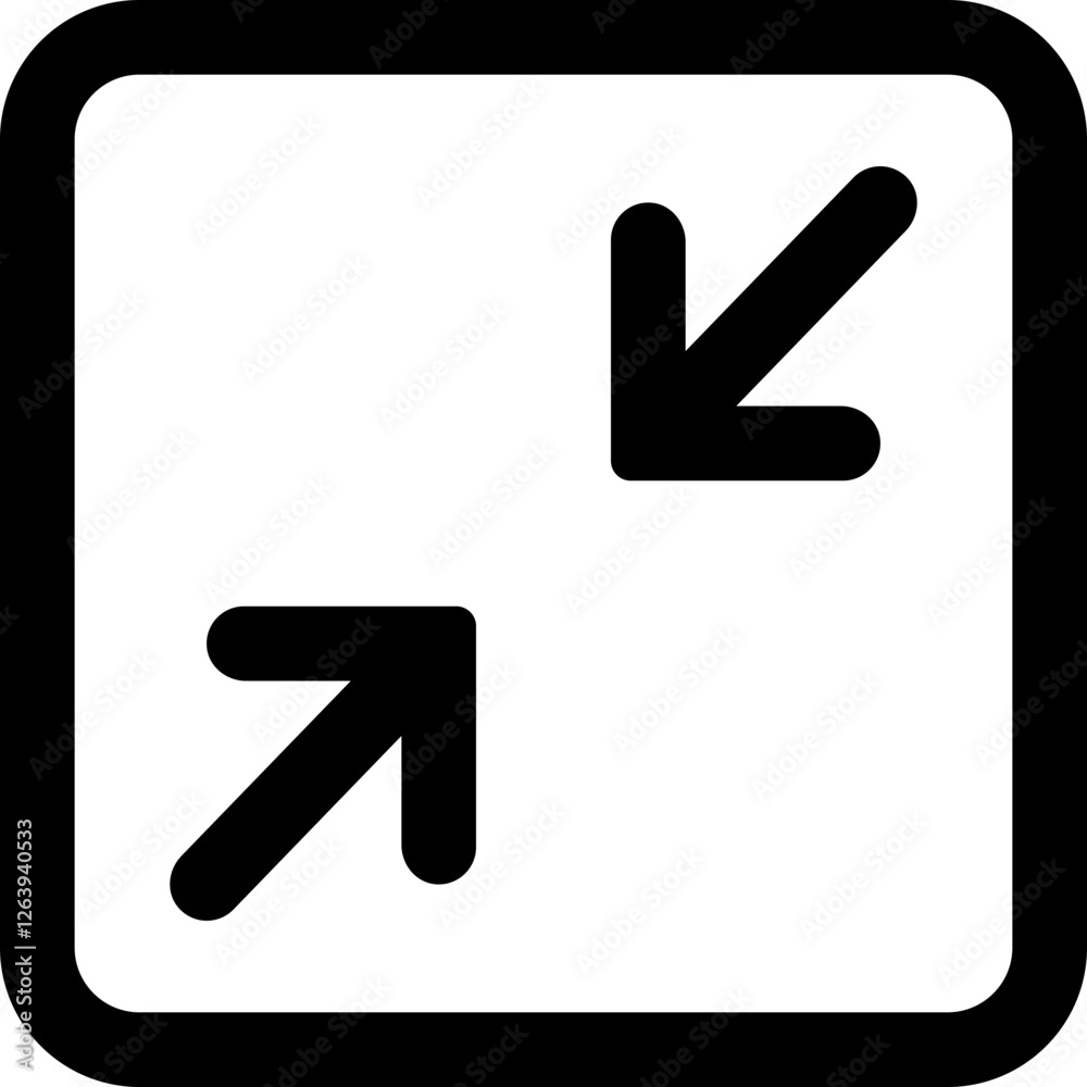 Vector de Stock Zoom screen logo design Full Screen Arrow and Exit ...