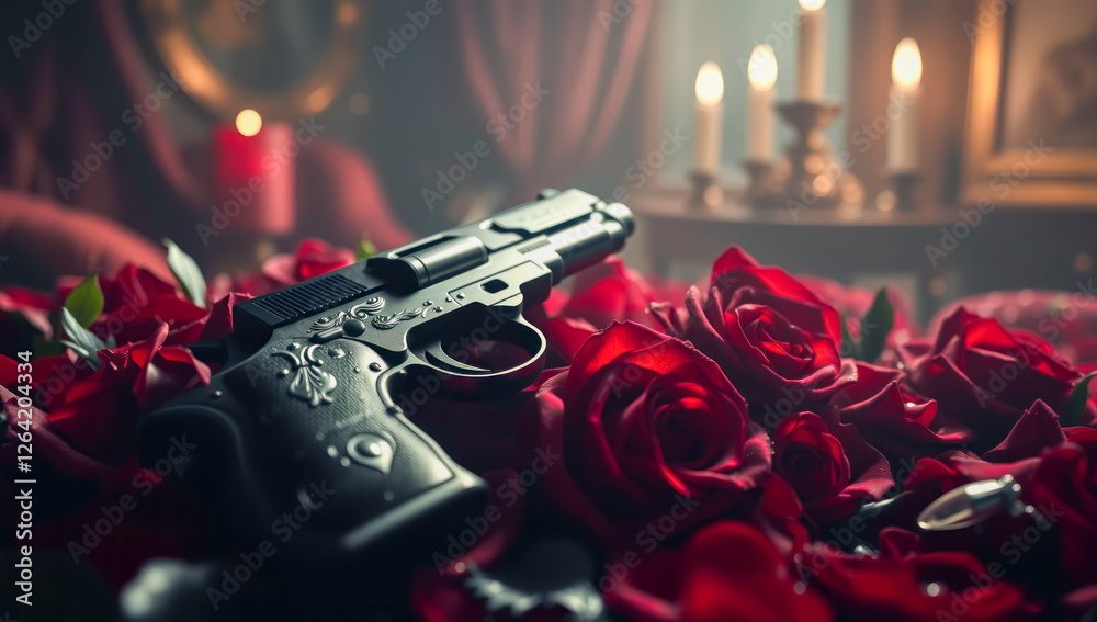 vintage gun antique firearm old-fashioned historic classic retro pistol ...