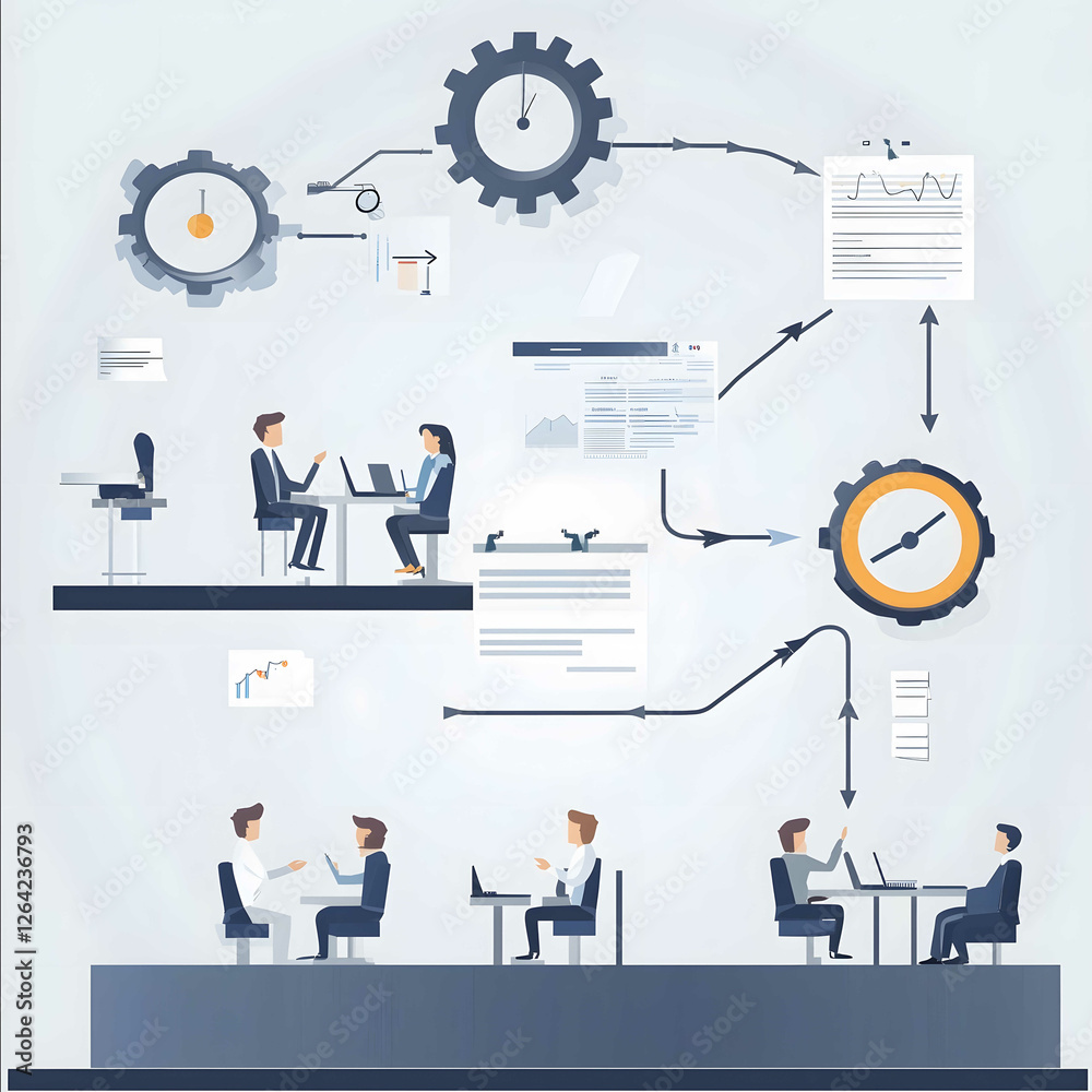 Make a picture that shows the process from company standards to ...