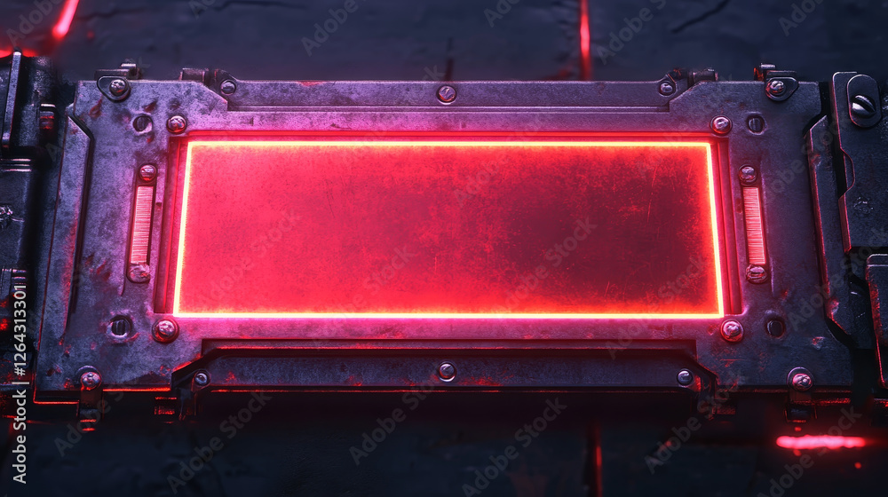 Progress bar loading steps with flourish decorated metal frame with red ...