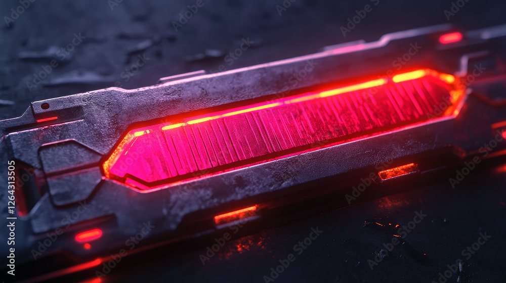 Progress bar loading steps with flourish decorated metal frame with red ...