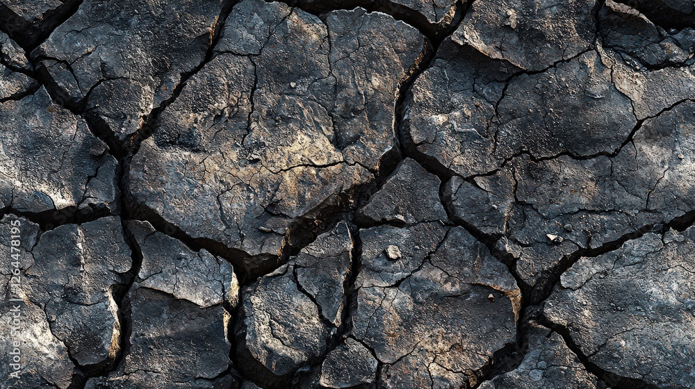 Dehydrated earth with cracks dry land cracked ground seamless texture ...