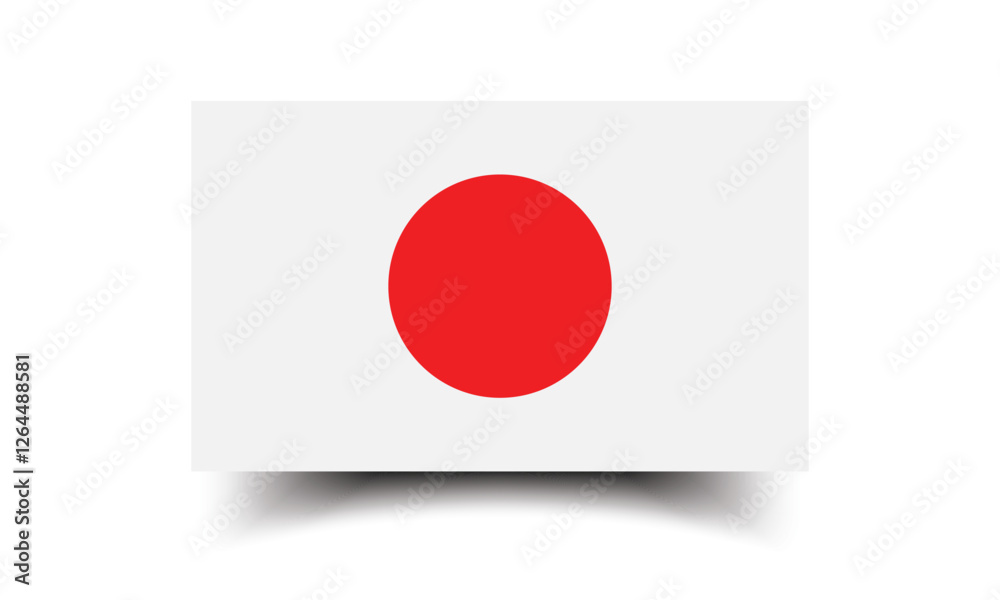 Japan flag official size and color standards vector illustration Stock ...