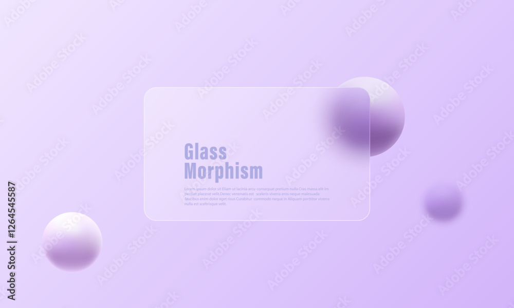 3d trendy and futuristic glass morphism website landing page template ...