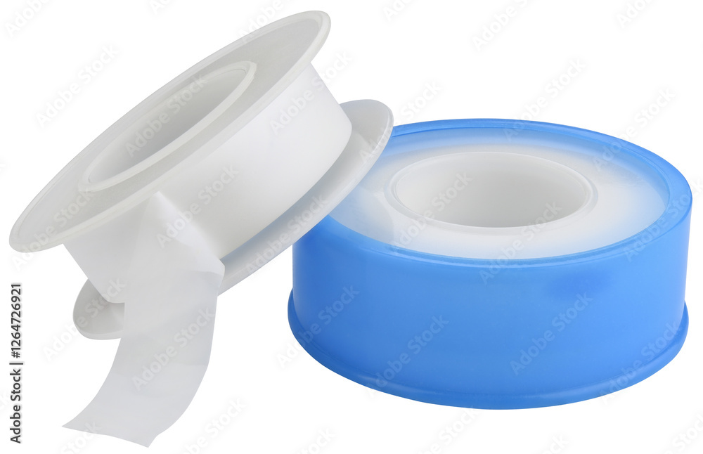 Pipe thread seal tape isolated on a transparent background. Completely ...