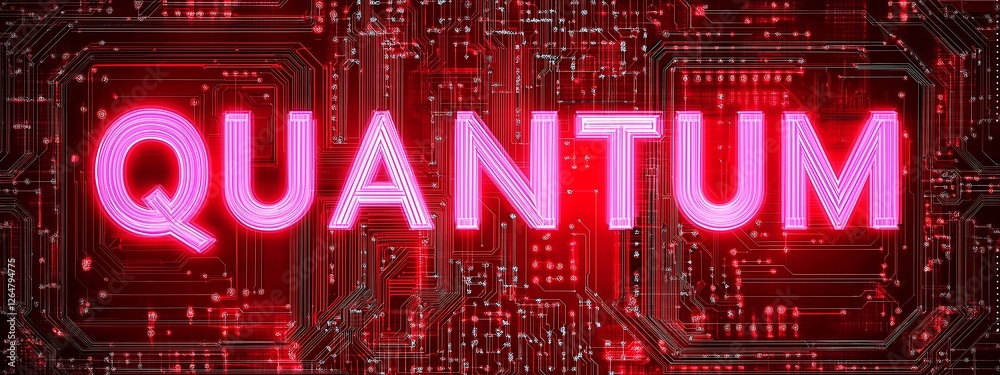 Quantum computing the future of technology illuminated on a circuit ...